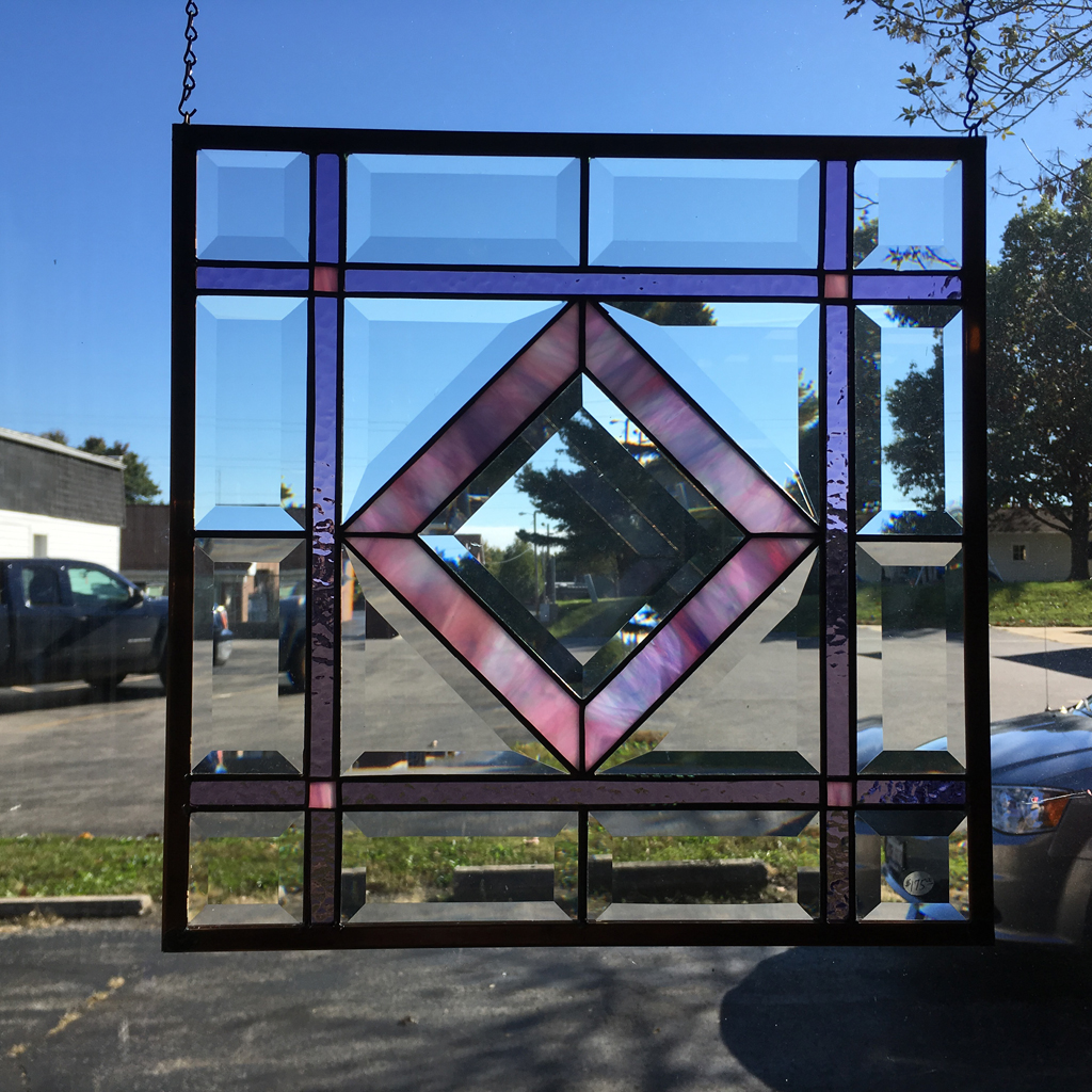 Intrigue Beveled Glass Cluster 12 x 12 | Glass House Store